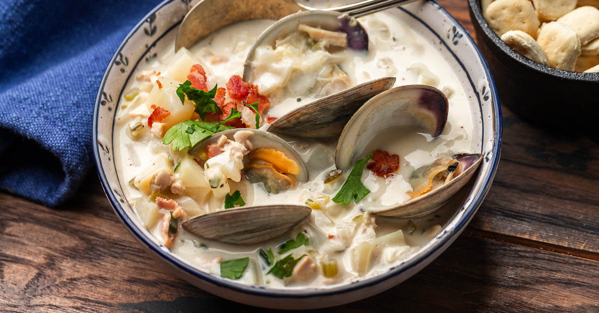 New England Clam Chowder - Classic and Creamy - Sip and Feast