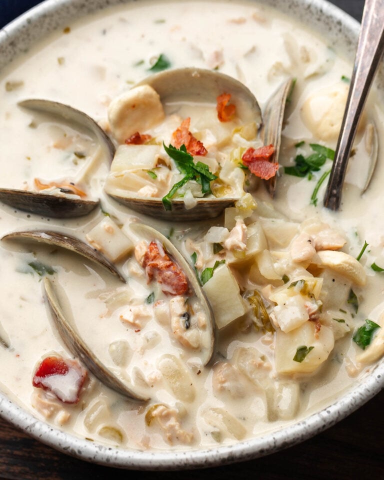 New England Clam Chowder - Classic and Creamy - Sip and Feast