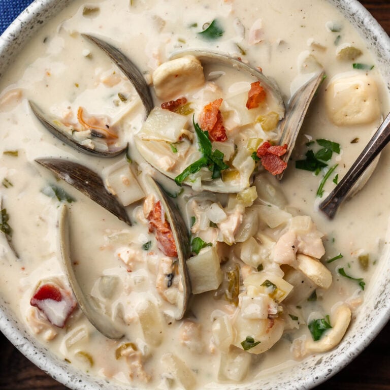 New England Clam Chowder - Classic and Creamy - Sip and Feast