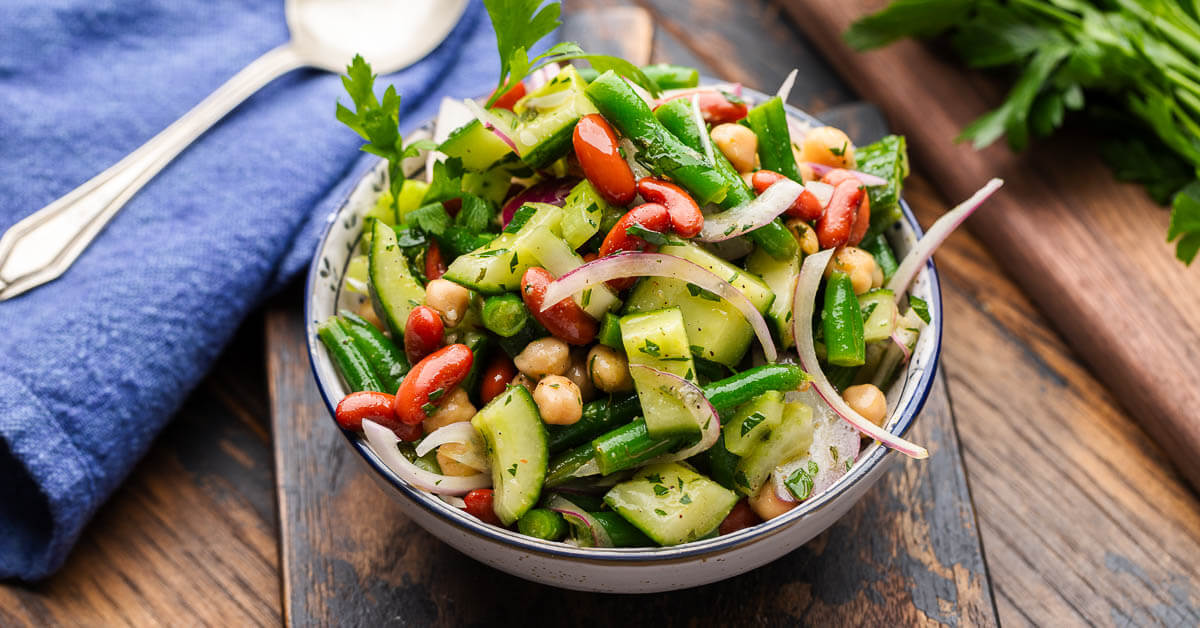 Easy Mixed Bean Salad - Sip and Feast