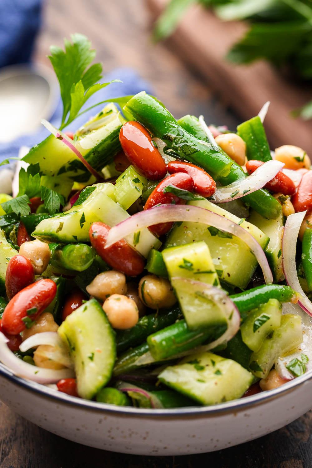 Easy Mixed Bean Salad - Sip and Feast