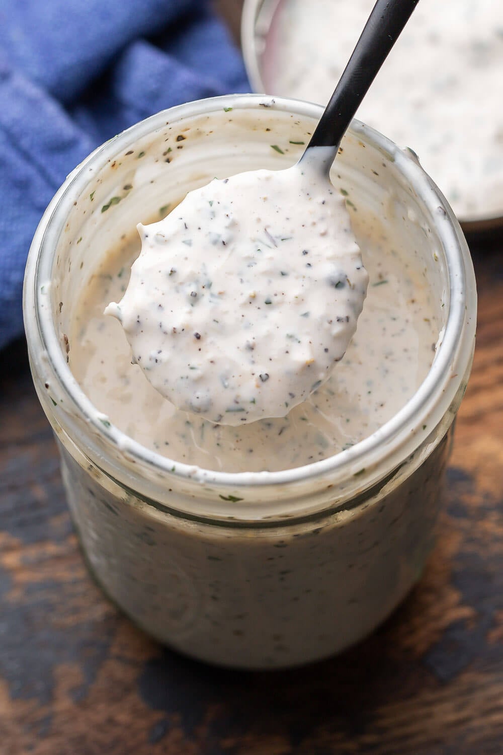 Creamy Parmesan Peppercorn Dressing - Sip and Feast