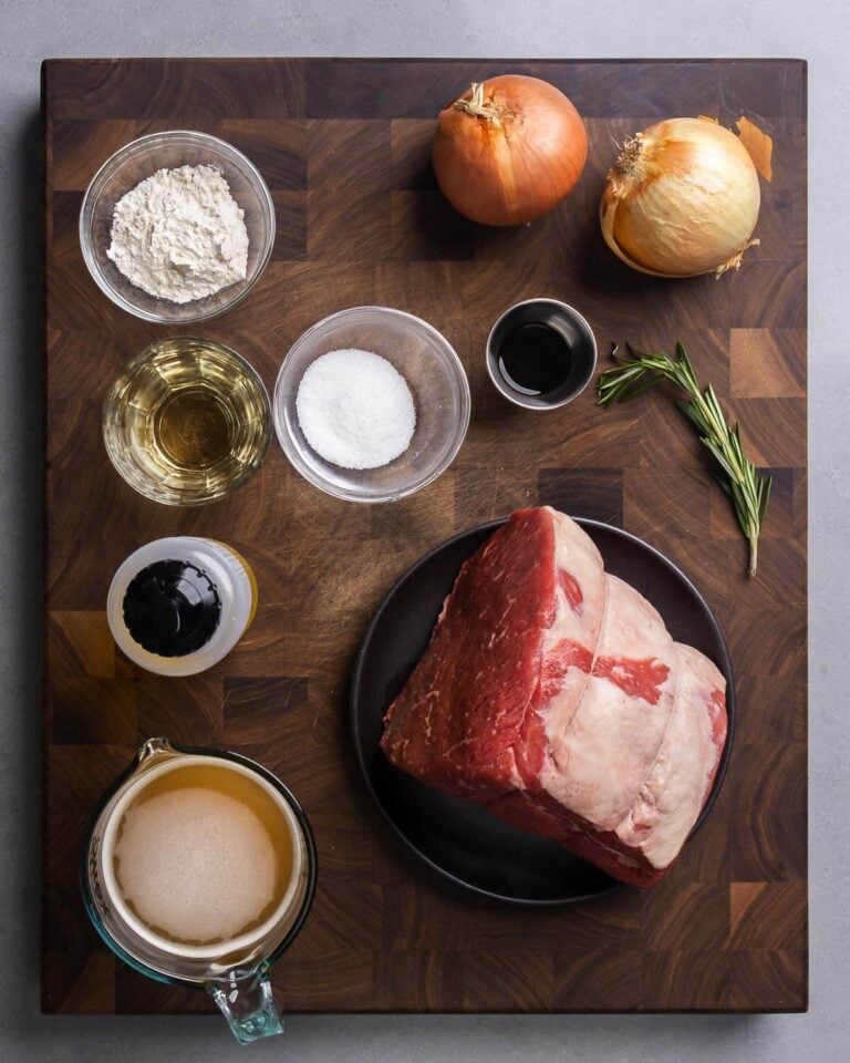 Beef Top Round Roast with Onion Gravy - Sip and Feast