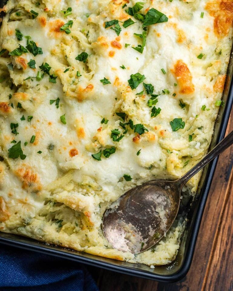Italian Baked Mashed Potatoes - Sip and Feast