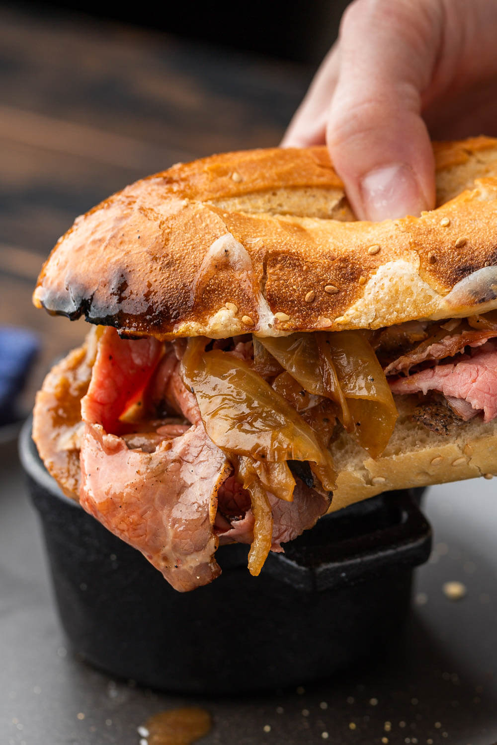 French Dip with Beefy Jus - Sip and Feast