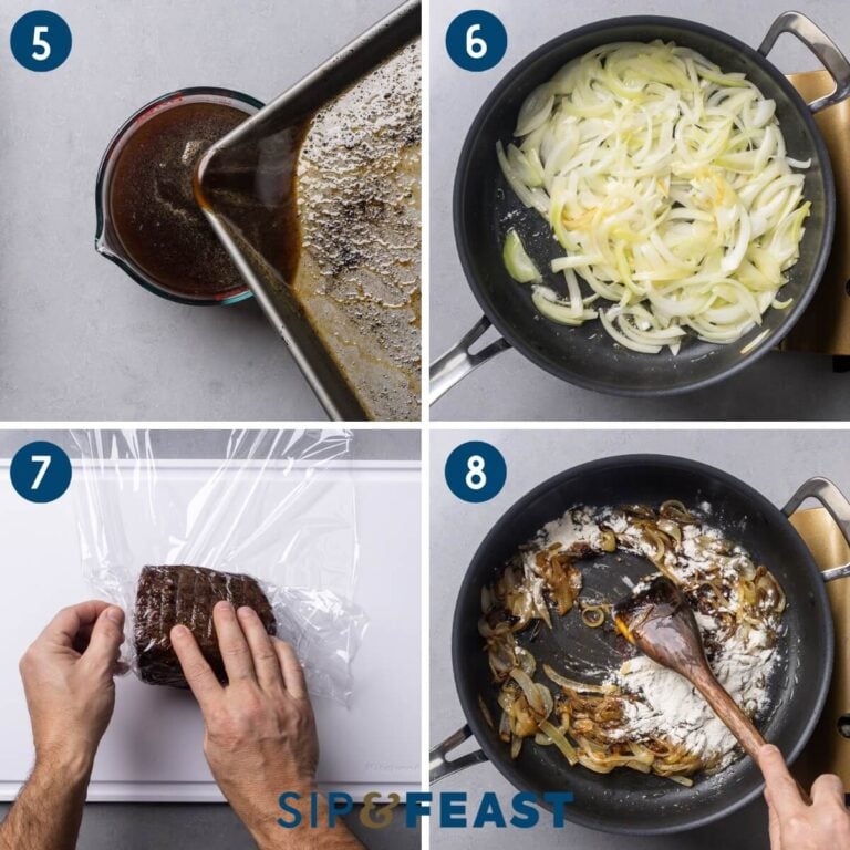 French Dip with Beefy Jus - Sip and Feast