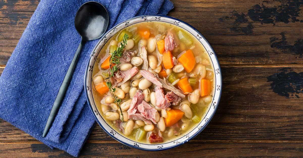 Hearty Ham and Bean Soup - Sip and Feast