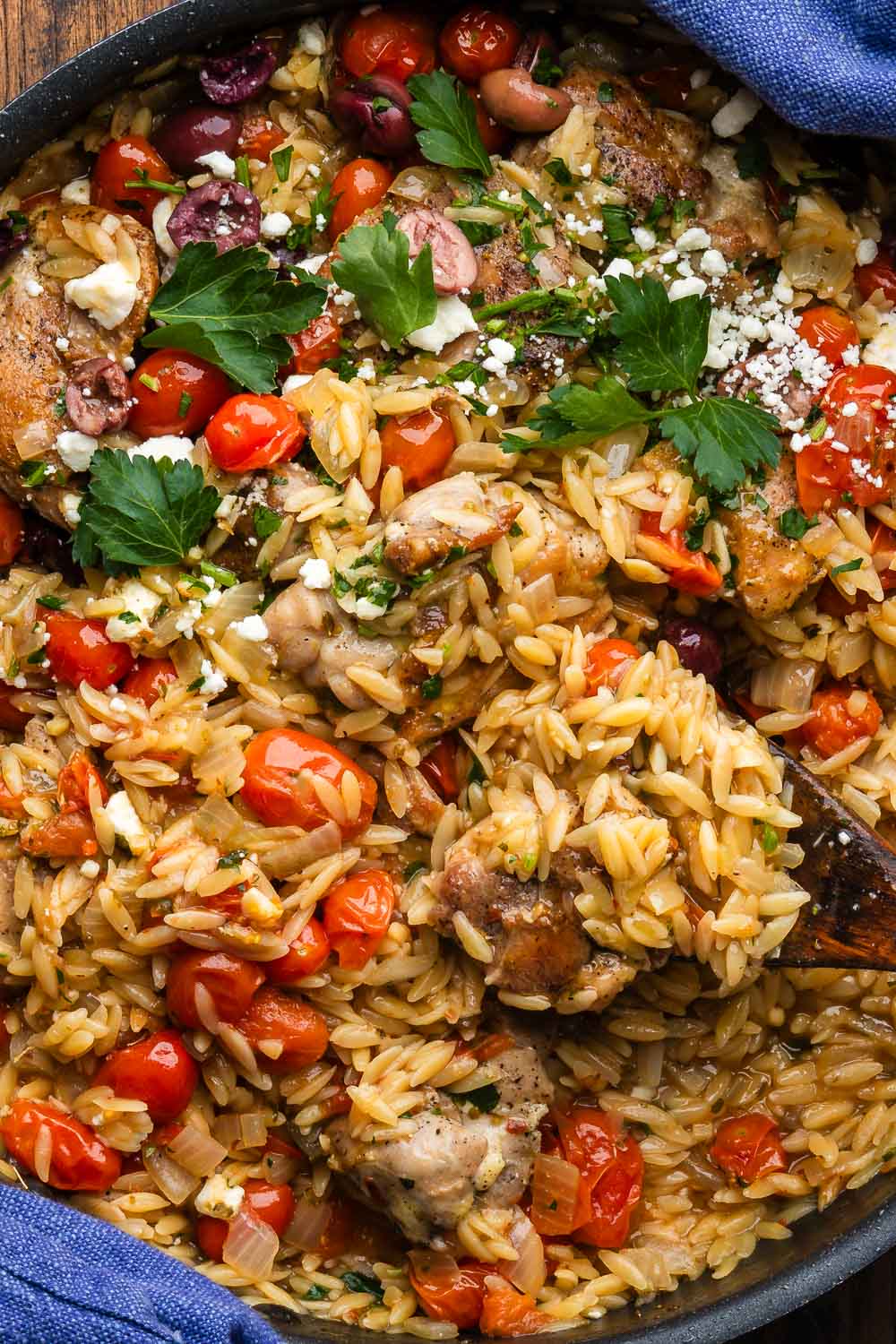 Easy Mediterranean Chicken and Orzo - Sip and Feast