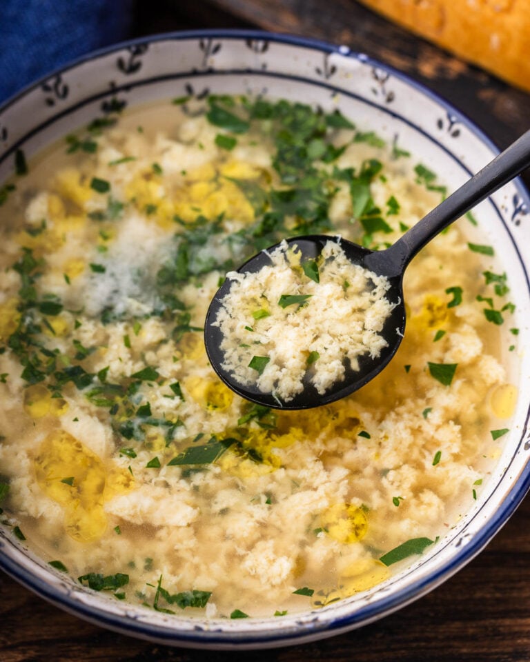 Stracciatella Soup (Nourishing Italian Egg Drop Soup) - Sip and Feast