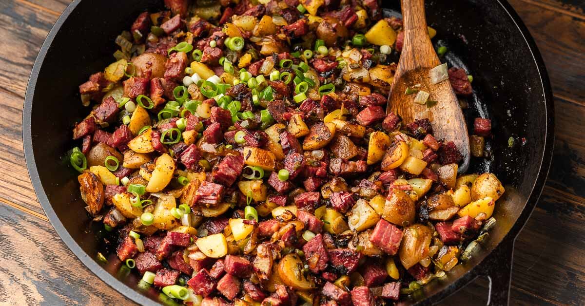 Easy Corned Beef Hash - Sip and Feast