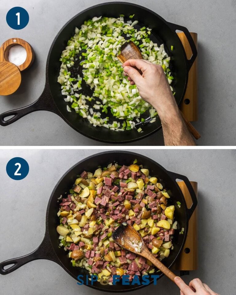 Easy Corned Beef Hash - Sip and Feast