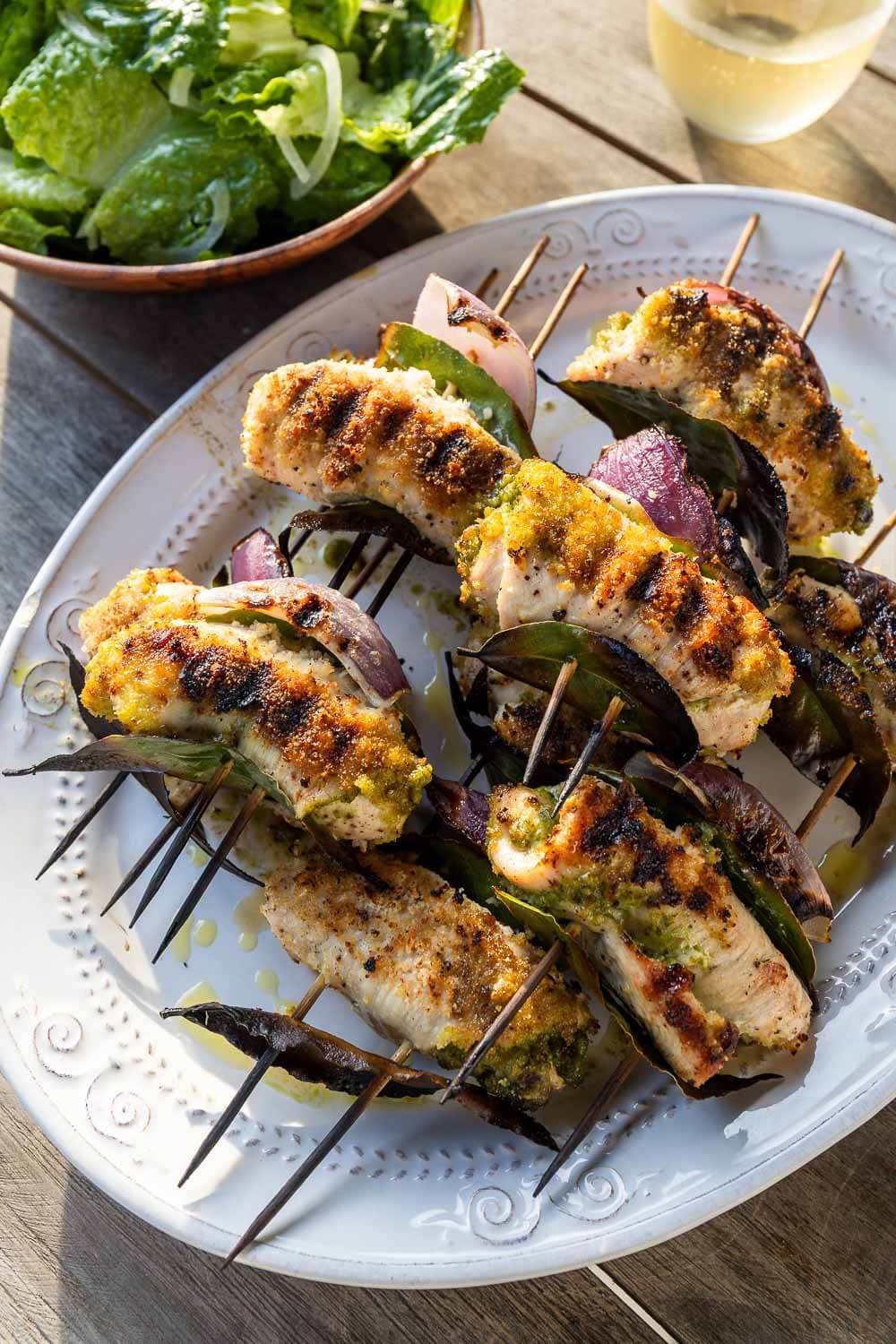Chicken Spiedini (Sicilian grilled chicken rolls)