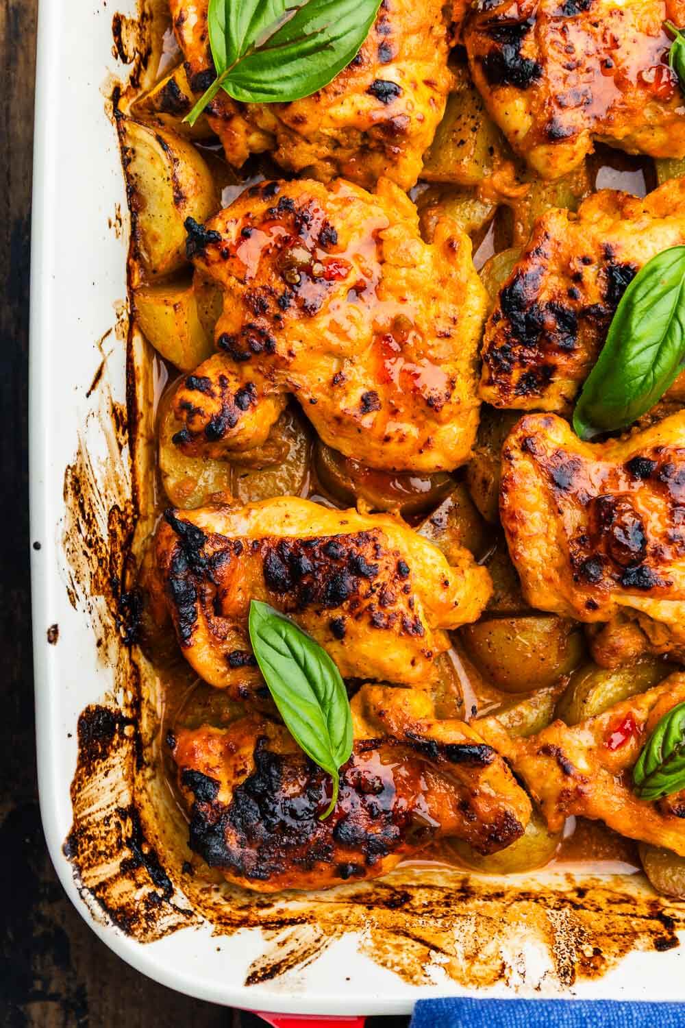 One-Pan Hot Honey Chicken and Potatoes