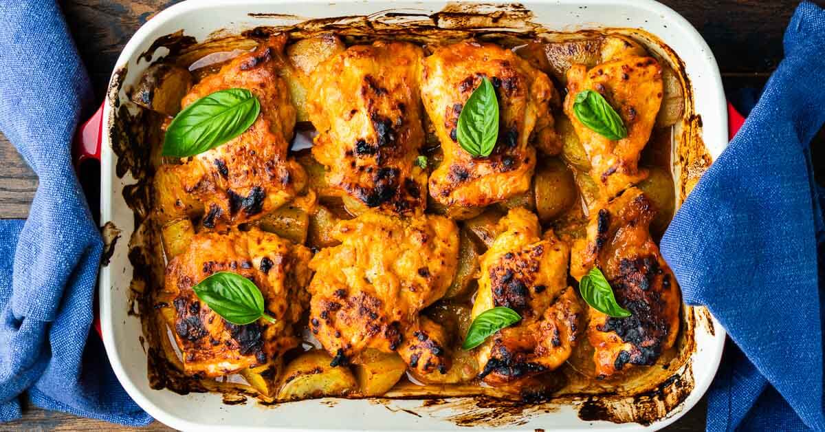 One-Pan Hot Honey Chicken and Potatoes