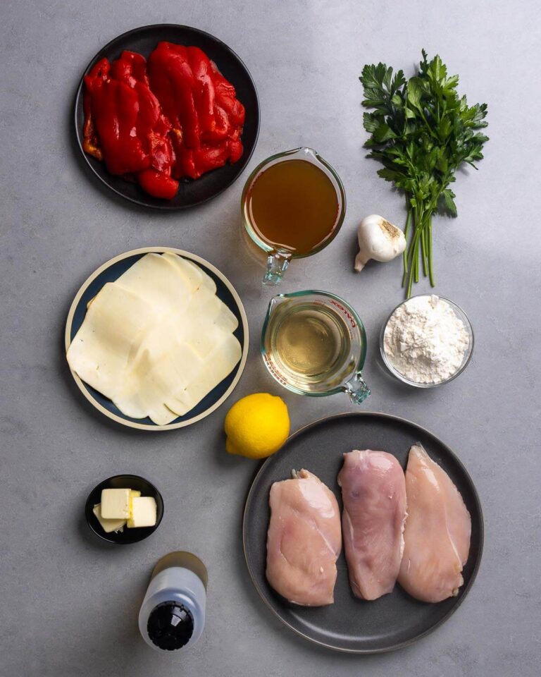 Chicken with Roasted Red Peppers and Mozzarella