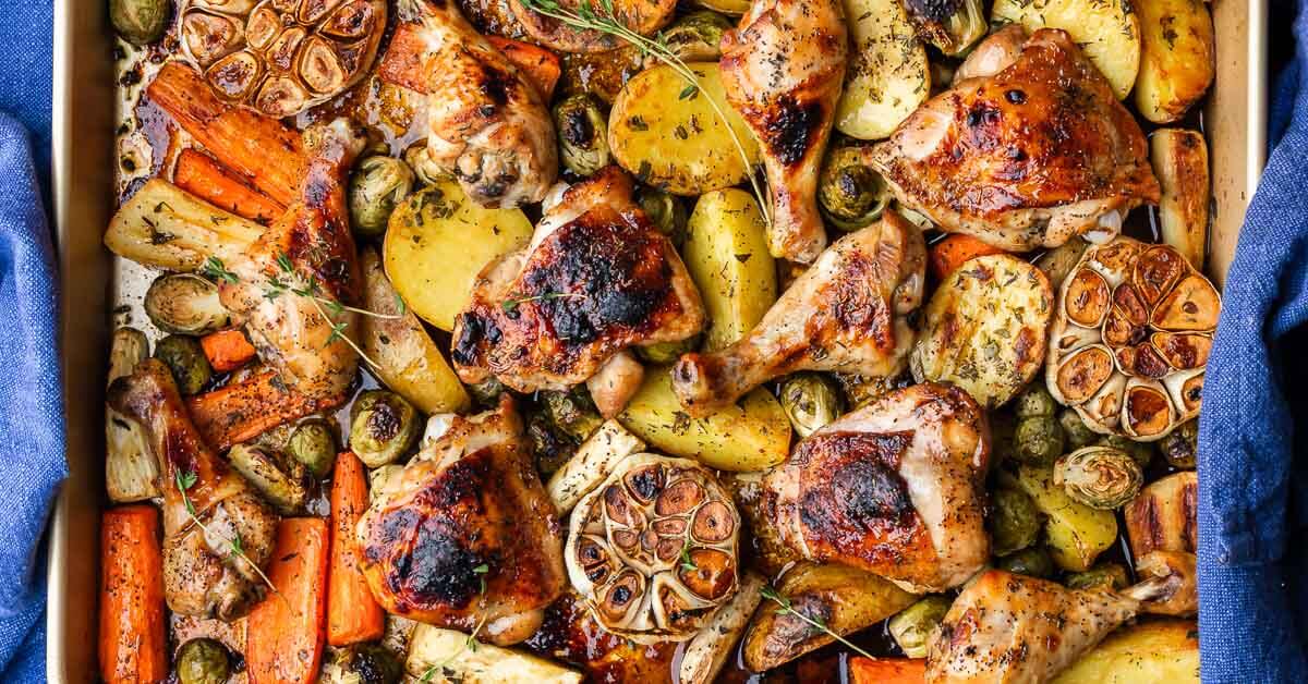 Maple Roasted Chicken with Root Vegetables