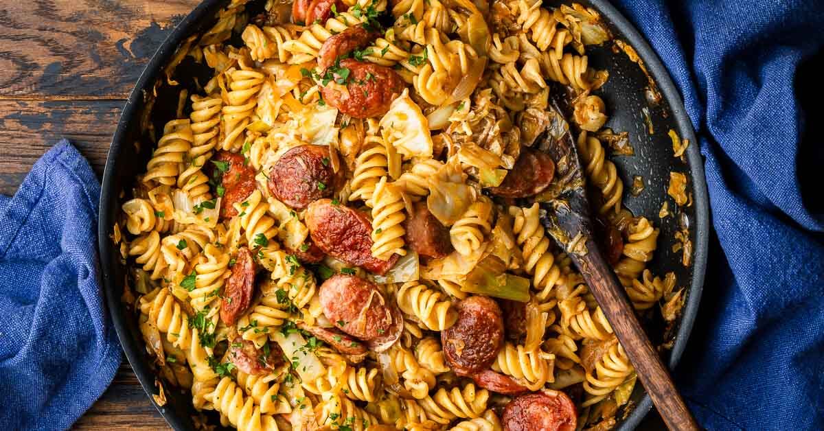 Kielbasa Cabbage Pasta