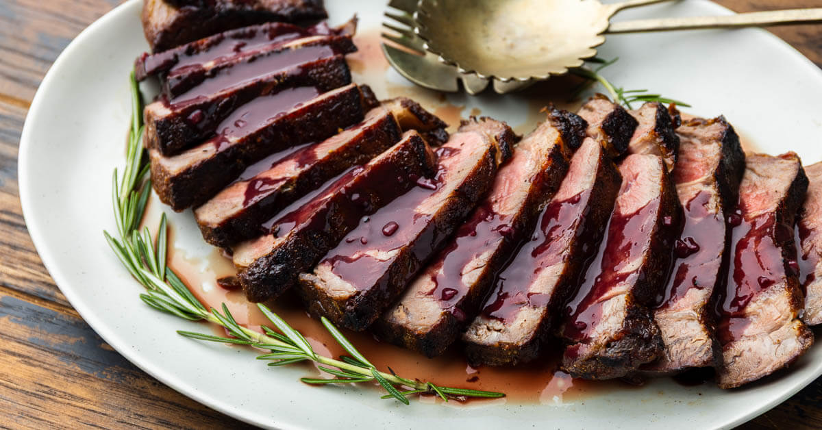 Ribeye Steak with Red Wine Sauce