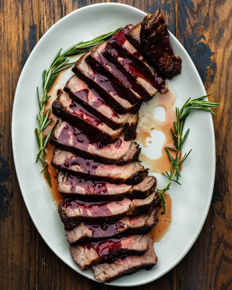Ribeye Steak with Red Wine Sauce