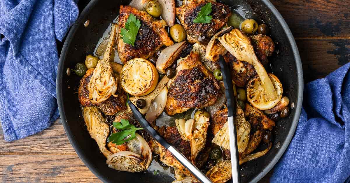Roasted Chicken Provencal - One-Pan Rustic French Meal